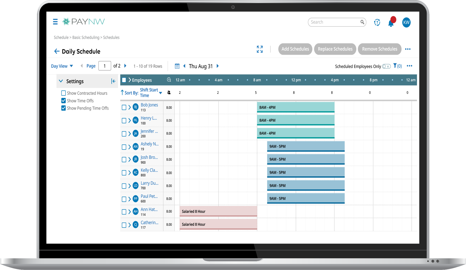 Scheduling Solution | Cloud-Based HCM Platform | PayNW
